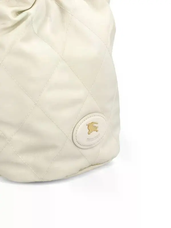 Burberry Mini Logo-plaque Bucket Bag - Neutrals