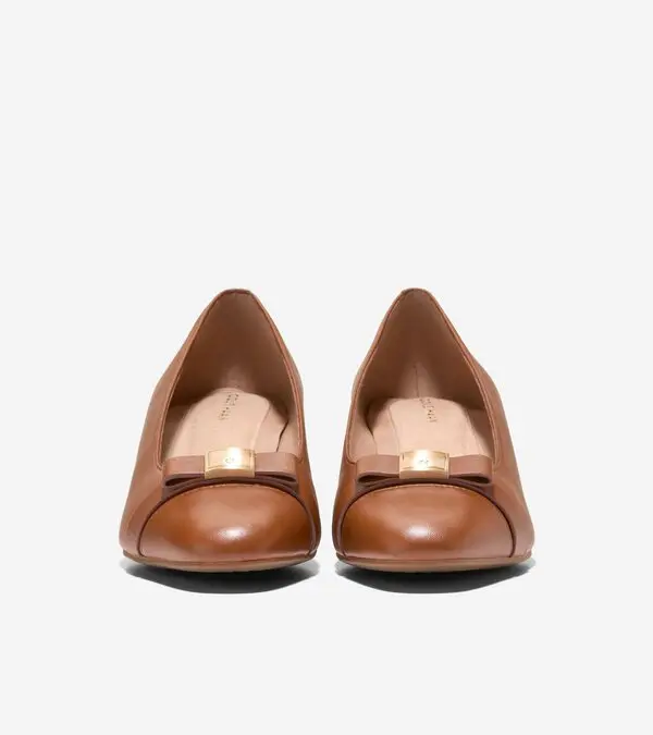 Cole Haan Go-to Malta Bow Wedges - British Tan