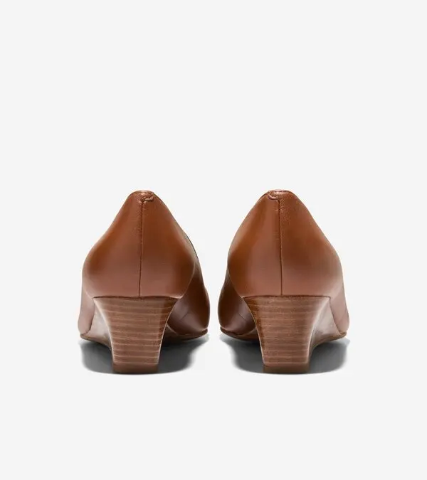 Cole Haan Go-to Malta Bow Wedges - British Tan