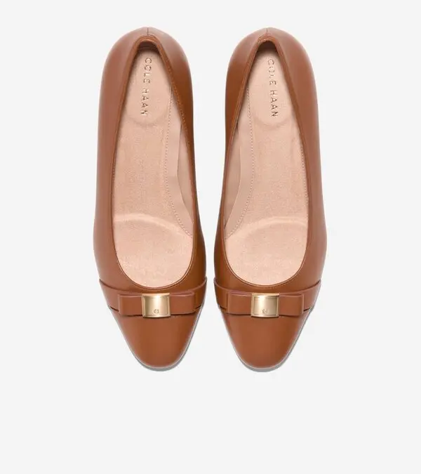 Cole Haan Go-to Malta Bow Wedges - British Tan