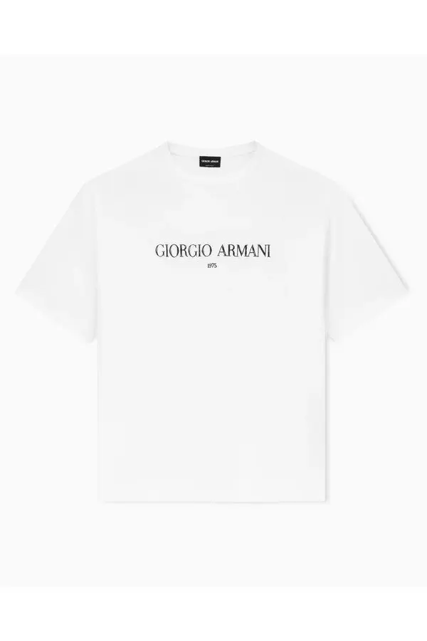 Giorgio Armani Cotton Interlock-jersey T-shirt - White