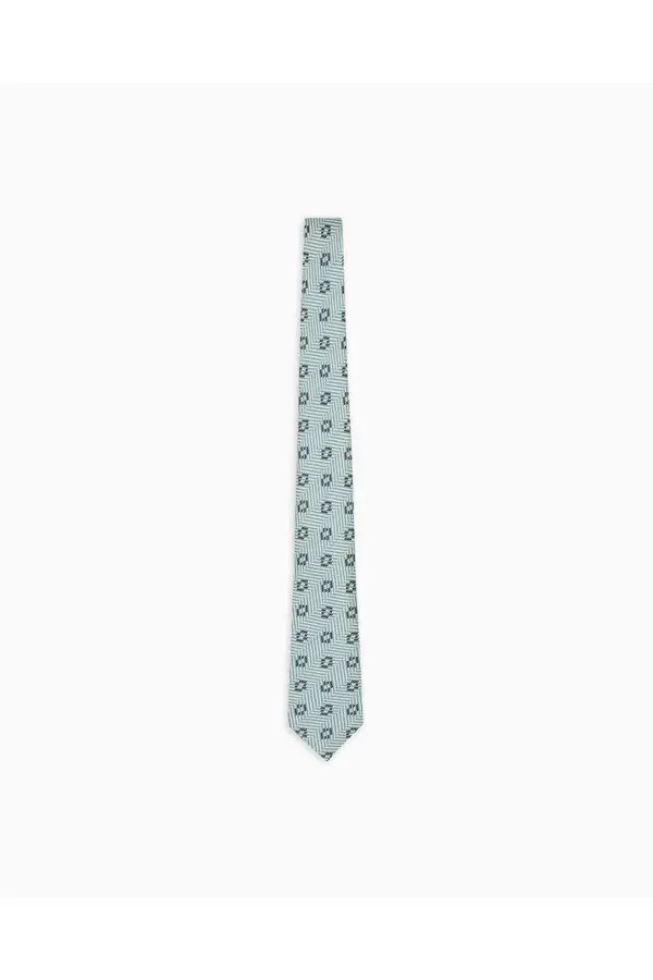 Giorgio Armani Jacquard Silk Neck Tie - Green