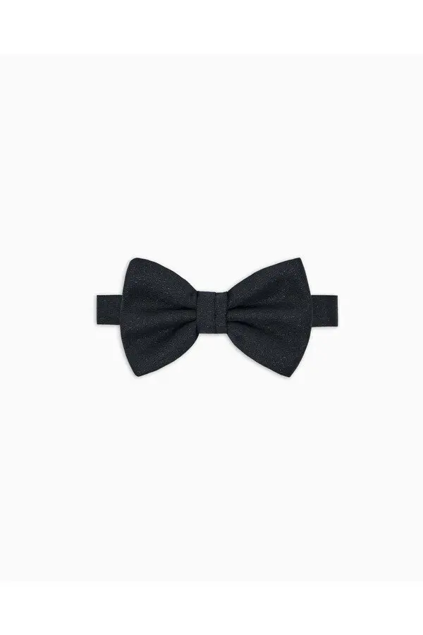Giorgio Armani Viscose Crepe Bow Tie - Black