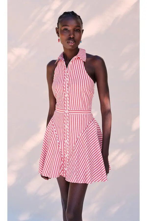 Saylor Willamae Striped Mini Shirting Dress