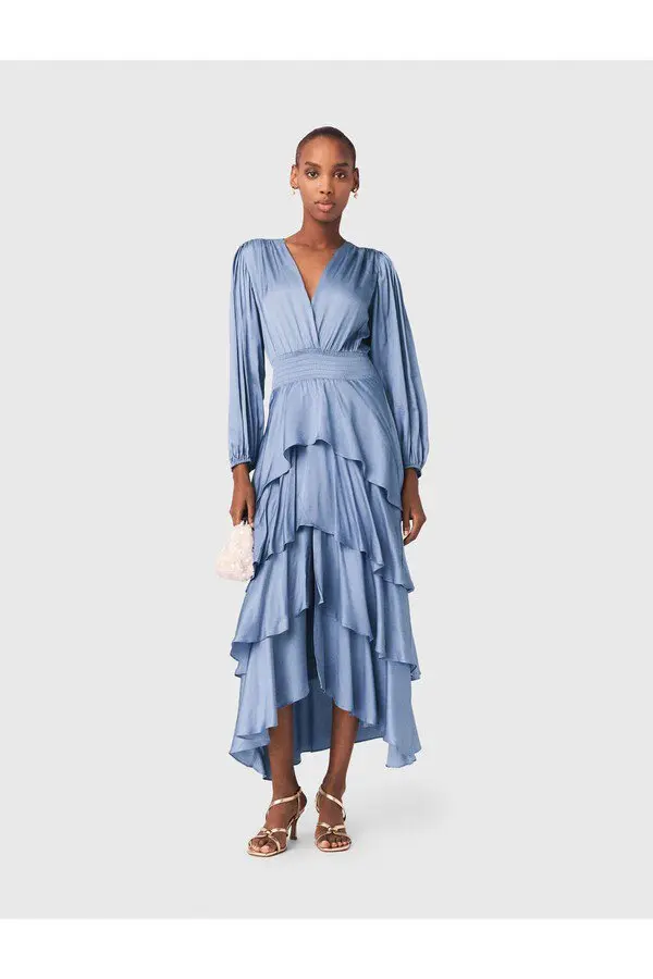 Maje Ruffled Maxi Dress