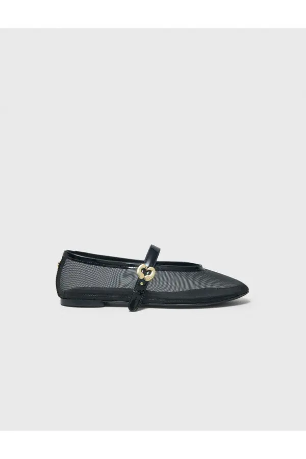 Maje Mesh Ballet Flats