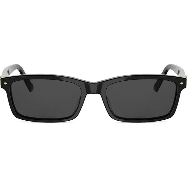 Dior Petit Cd S1i Rectangular Sunglasses - Shiny Black/smoke