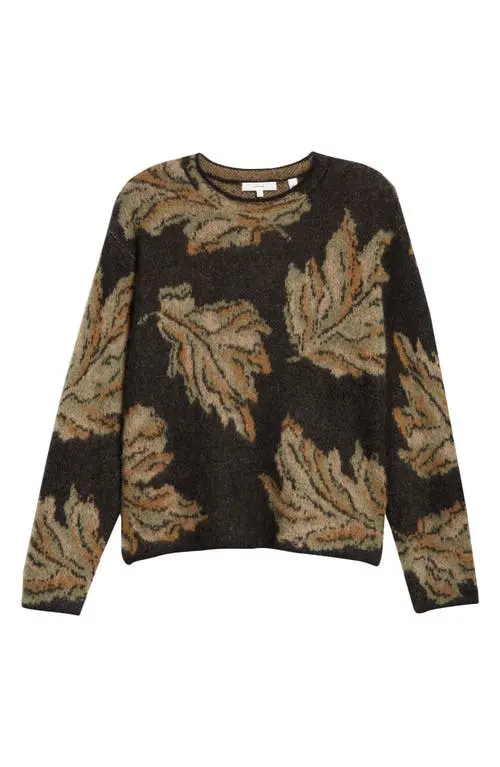 Vince Leaf Jacquard Sweater
