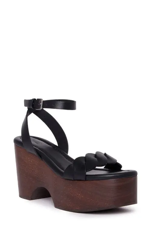 Paige Romy Ankle Strap Platform Sandal - Black