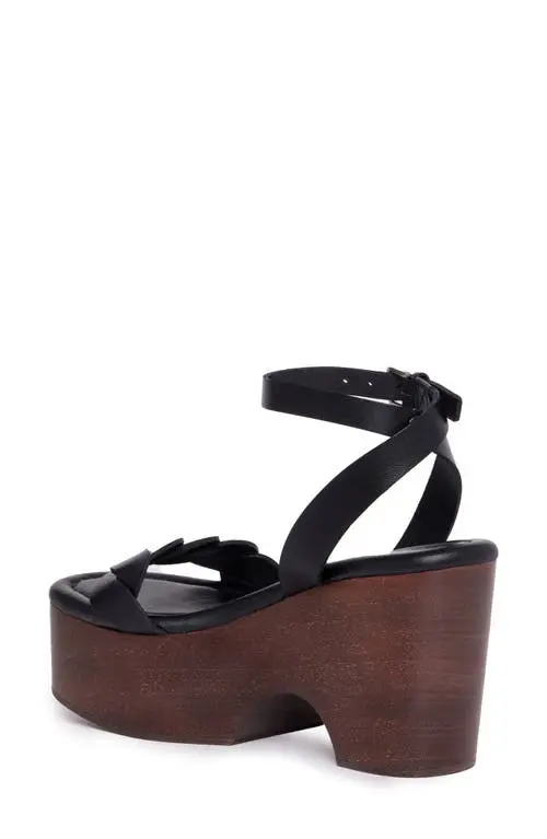 Paige Romy Ankle Strap Platform Sandal - Black
