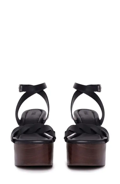 Paige Romy Ankle Strap Platform Sandal - Black