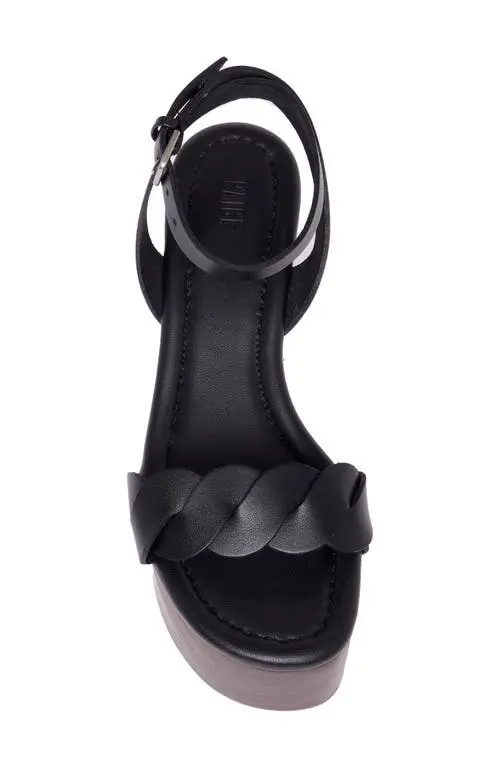 Paige Romy Ankle Strap Platform Sandal - Black