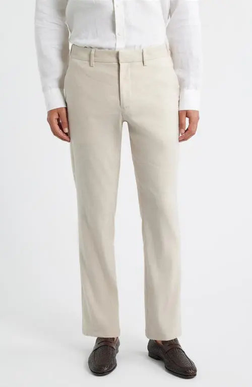 Nordstrom Linen Blend Tapered Trousers - Beige Pumice- White
