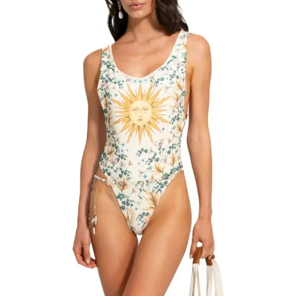 Agua Bendita Yara Solstice Reversible One-piece Swimsuit - White