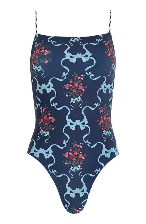 Agua Bendita Kali Cherish Reversible Lace-up One-piece Swimsuit