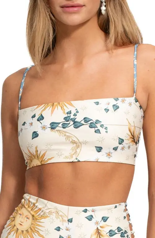 Agua Bendita Georgina Solstice Reversible Bikini Top - White
