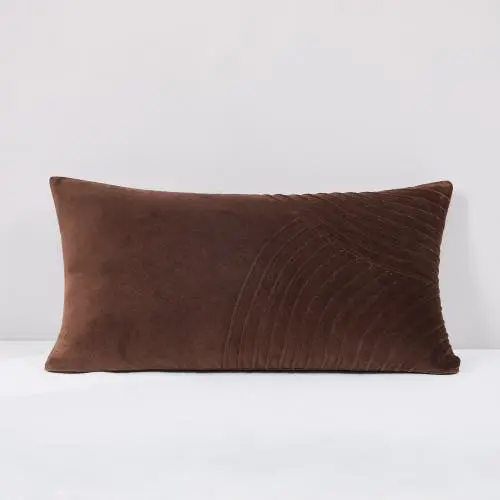 LUSH DECOR Delta Velvet Pillow Cover - Brown
