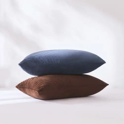 LUSH DECOR Delta Velvet Pillow Cover - Brown