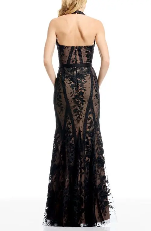 strapless open back dress Dress The Population Stassi Lace Mini Dress main image 1