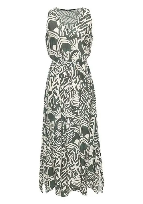 LASCANA Printed V-neck Maxi Dress