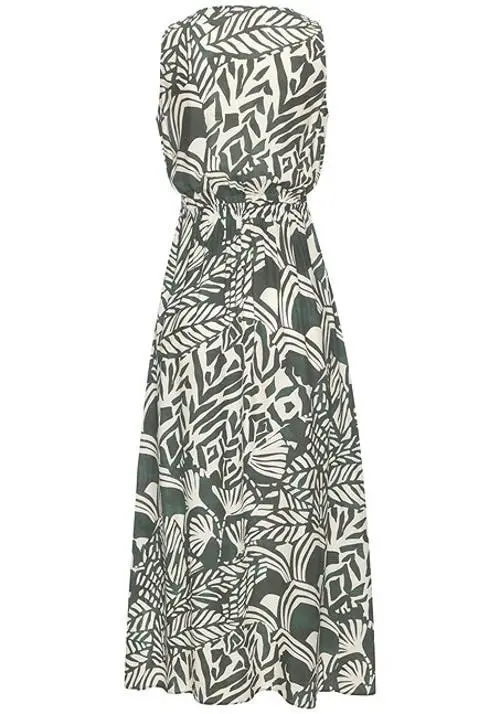 LASCANA Printed V-neck Maxi Dress