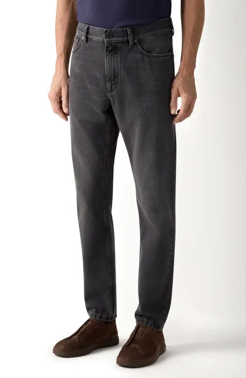 Zegna Stone-washed Roccia Cotton Jeans - Black