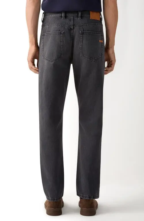 Zegna Stone-washed Roccia Cotton Jeans - Black