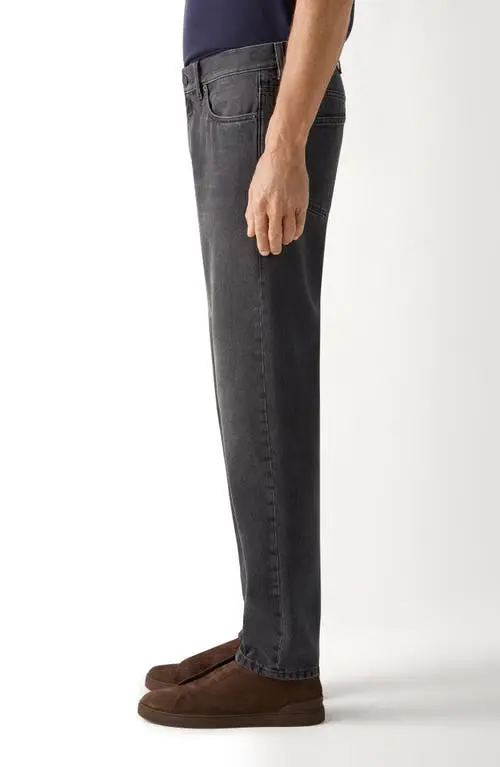 Zegna Stone-washed Roccia Cotton Jeans - Black