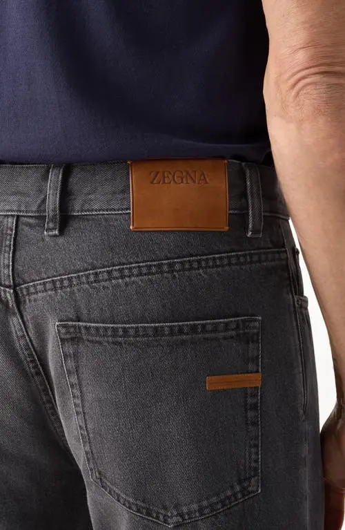 Zegna Stone-washed Roccia Cotton Jeans - Black