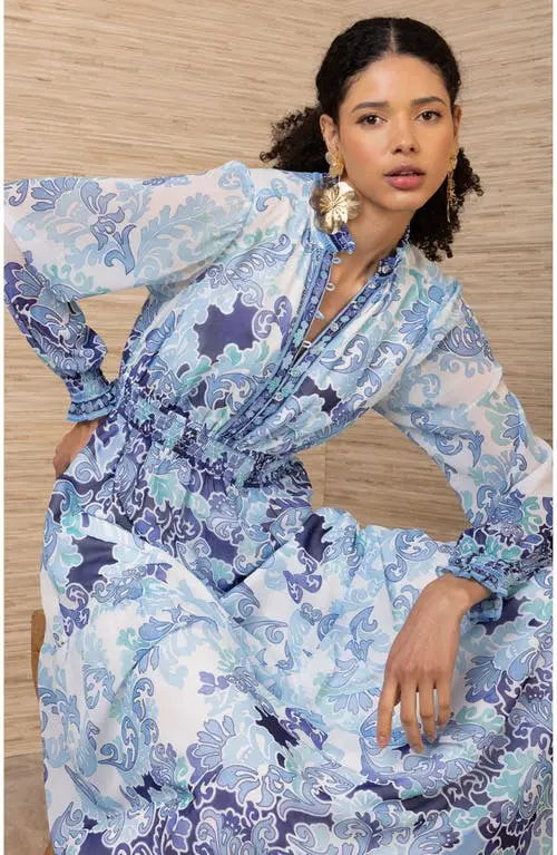 Hale Bob Bertille Chiffon Maxi Dress