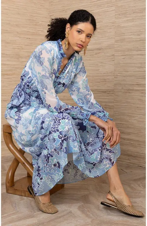 Hale Bob Bertille Chiffon Maxi Dress