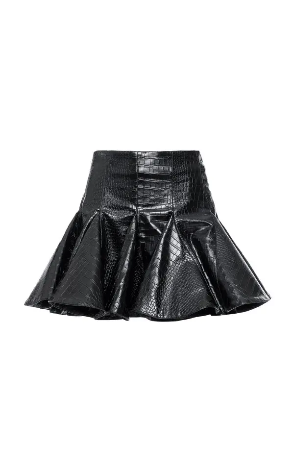 DES_PHEMMES Godet Mini Skirt - Black
