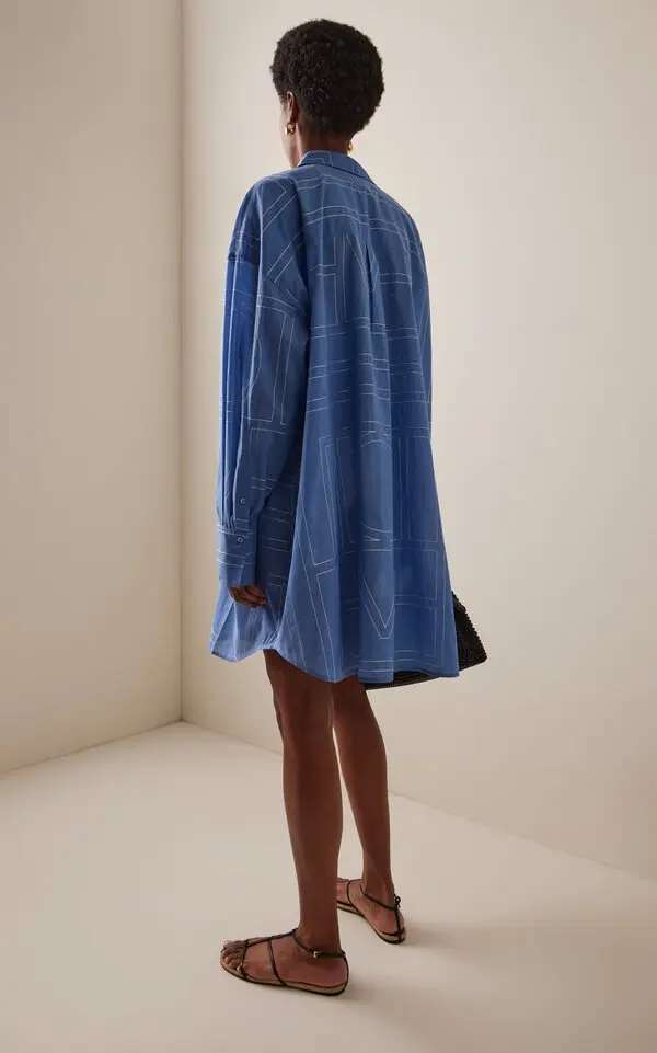 TOTEME Monogram Cotton-blend Shirt Dress