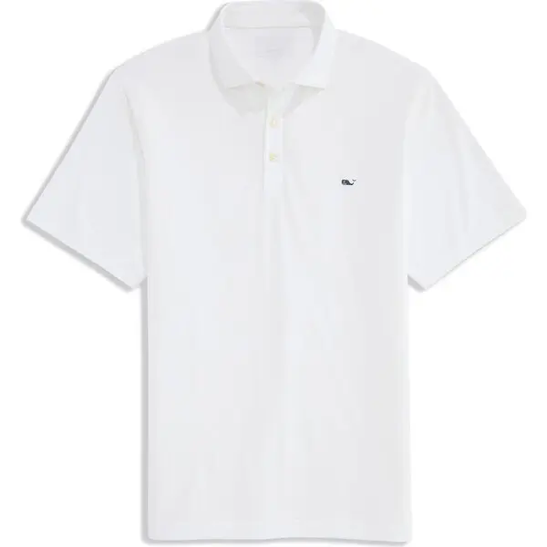 Vineyard Vines Fairwinds Performance Polo - White Cap