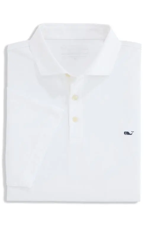 Vineyard Vines Fairwinds Performance Polo - White Cap