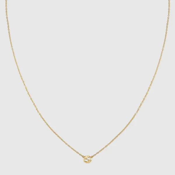 Gucci Interlocking G 18k Pendant Necklace - Yellow Gold