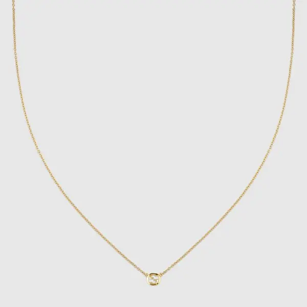 Gucci Interlocking G 18k Pendant Necklace - Yellow Gold