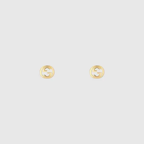 Gucci Interlocking G Stud Earrings - Yellow Gold