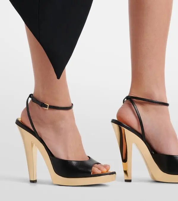 Paris Texas Gala Leather Platform Sandals
