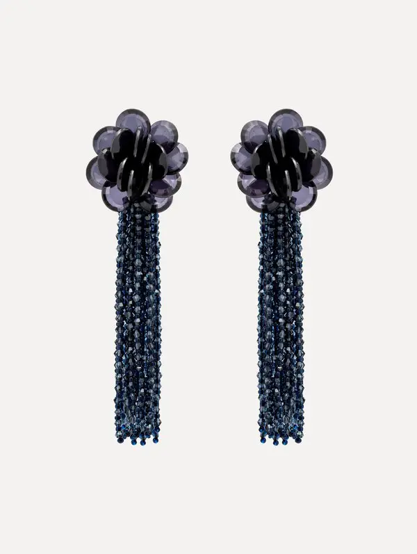 Oscar De La Renta Flower Chandelier Clip-on Earrings - One-color