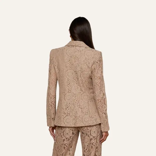 L'AGENCE Chamberlain Lace Blazer - Cappuccino