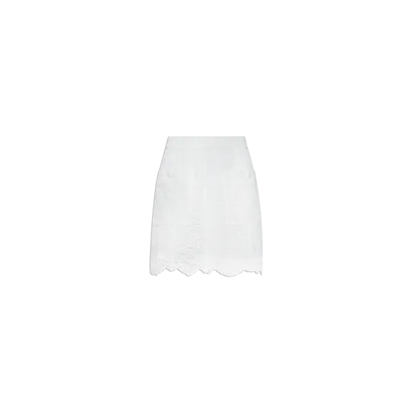 L'Agence Riven Lace Mini Skirt - Ivory