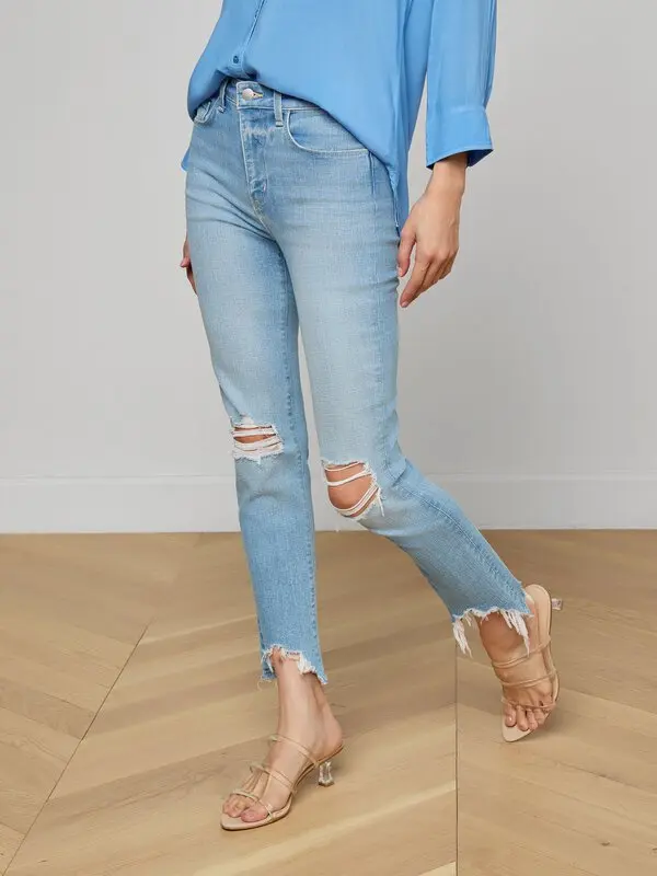 L'AGENCE High Line Distressed Skinny Jean