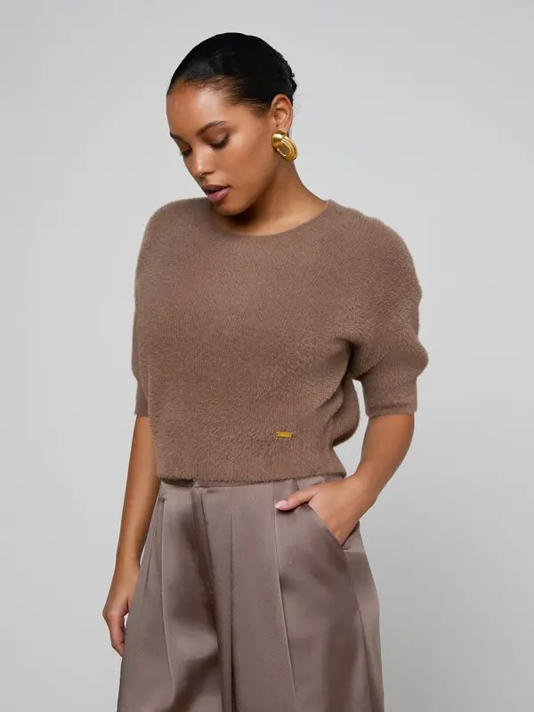 L'Agence Guinevere Cropped Pullover - Cardamom