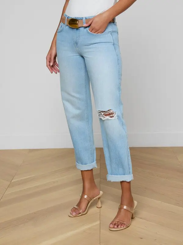 L'Agence Nevia Slouchy Straight-leg Jean - Brea Destruct