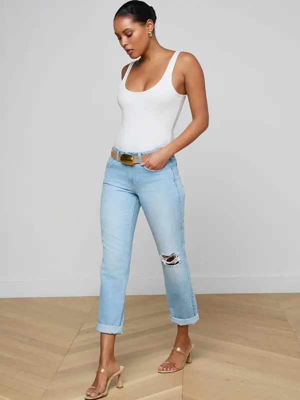 L'Agence Nevia Slouchy Straight-leg Jean - Brea Destruct