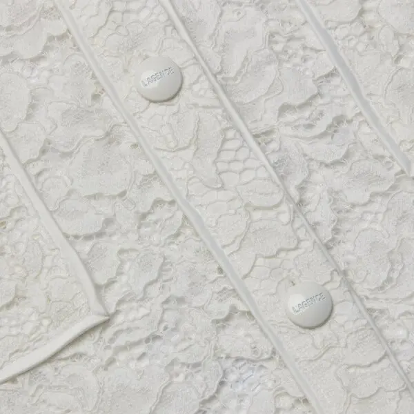 L'Agence Roelle Lace Blouse Top - Ivory