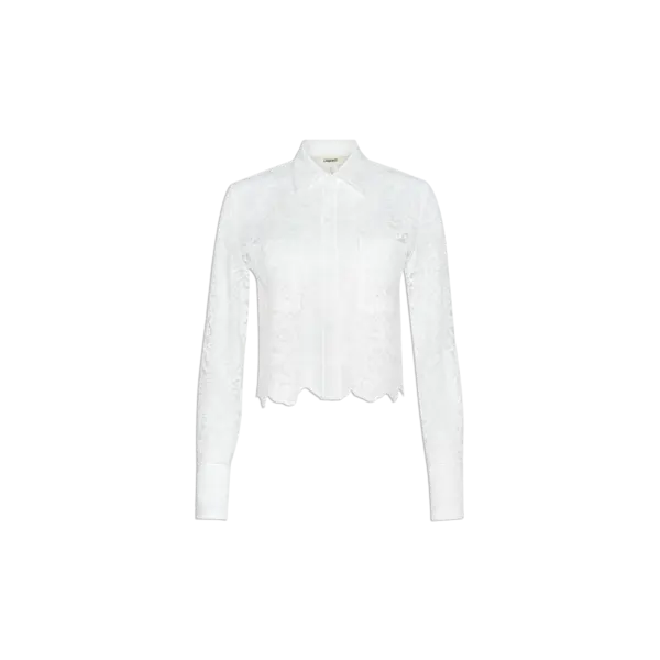 L'Agence Roelle Lace Blouse Top - Ivory