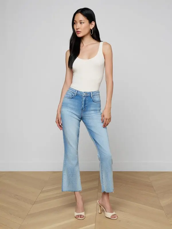 L'Agence Kendra Cropped Flare Jean