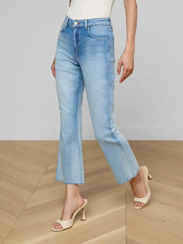 L'Agence Kendra Cropped Flare Jean